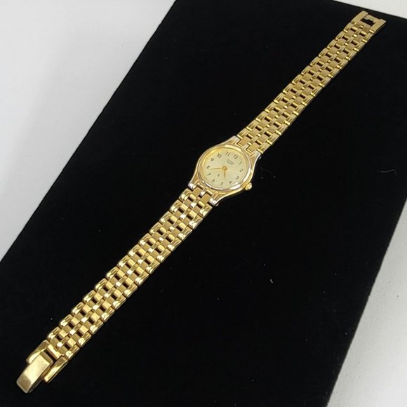 Citizen | Accessories | Citizen Quartz Gold Tone Link Watch With Round ...